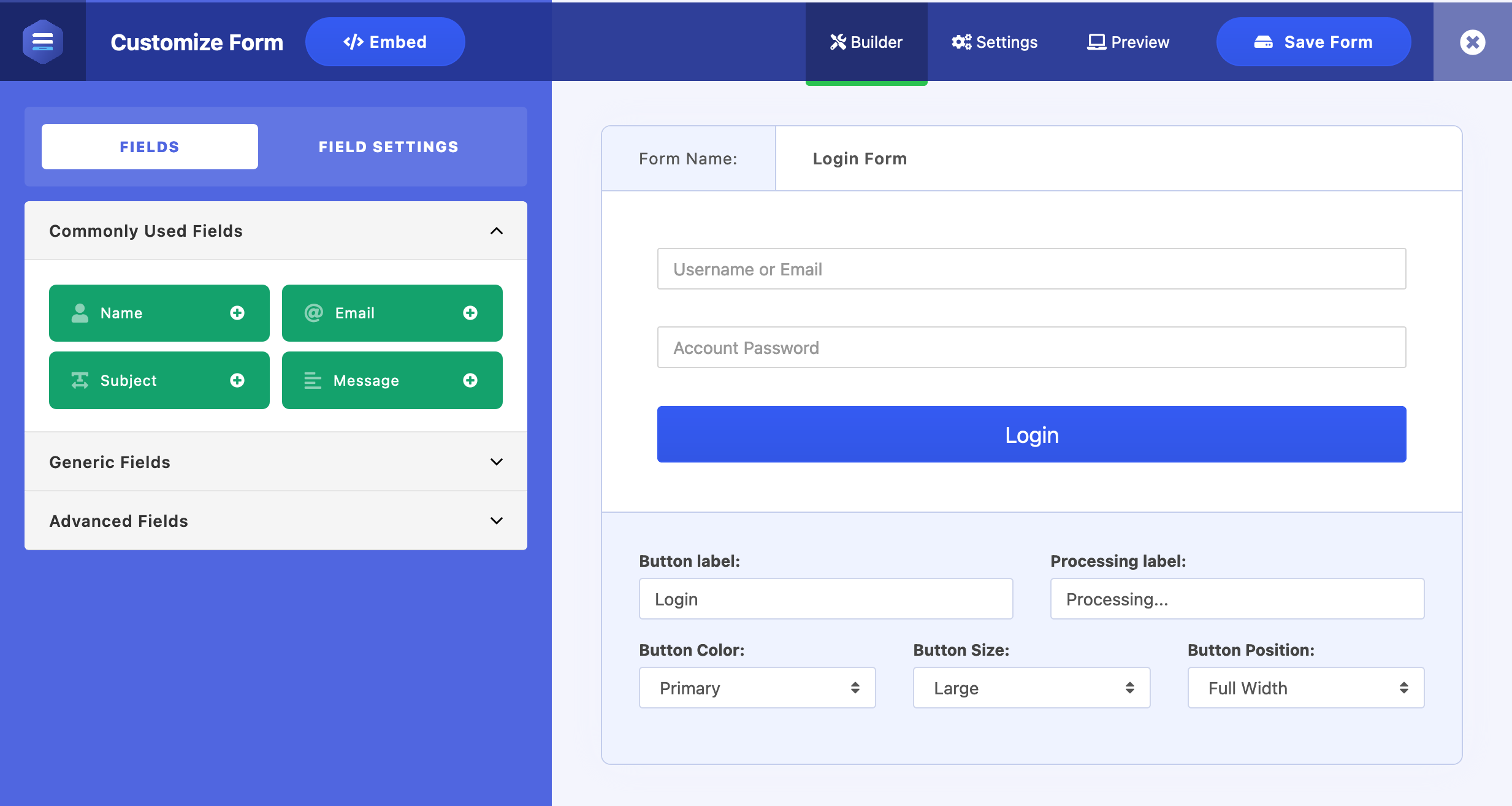 Wordpress Custom Login Form Builder Live Forms